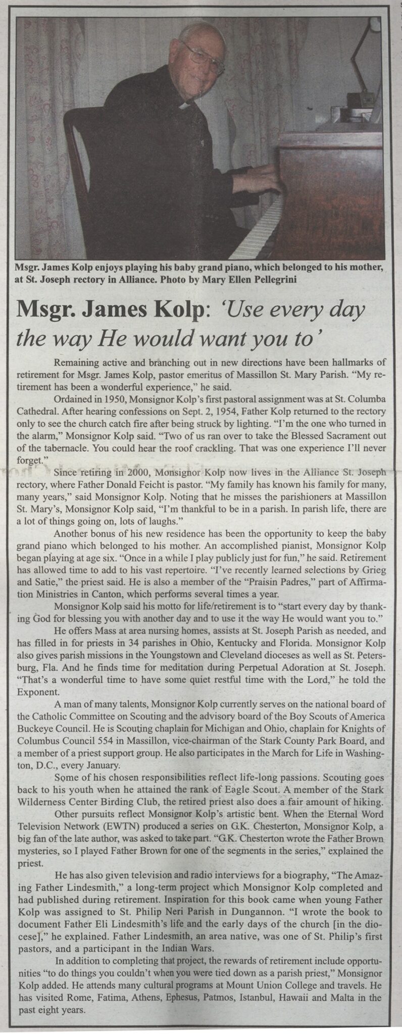 Remembering Monsignor Kolp - The Catholic Echo