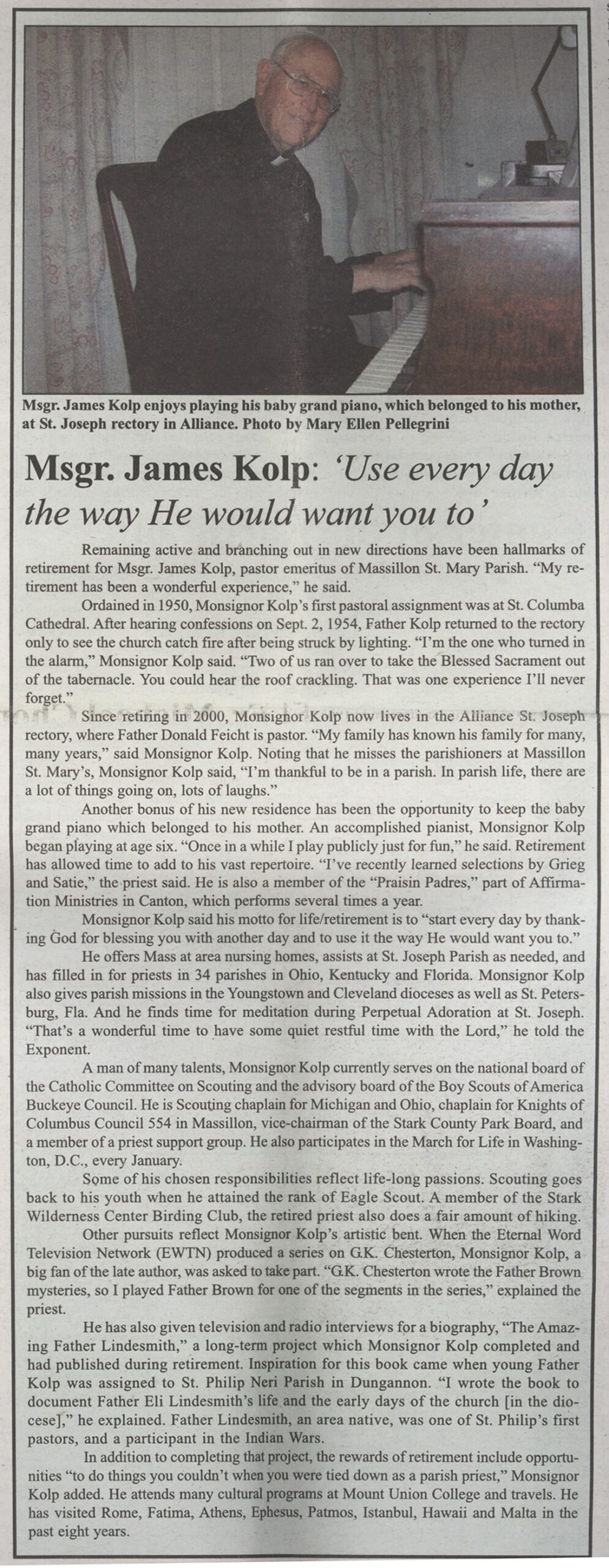 Remembering Monsignor Kolp - The Catholic Echo